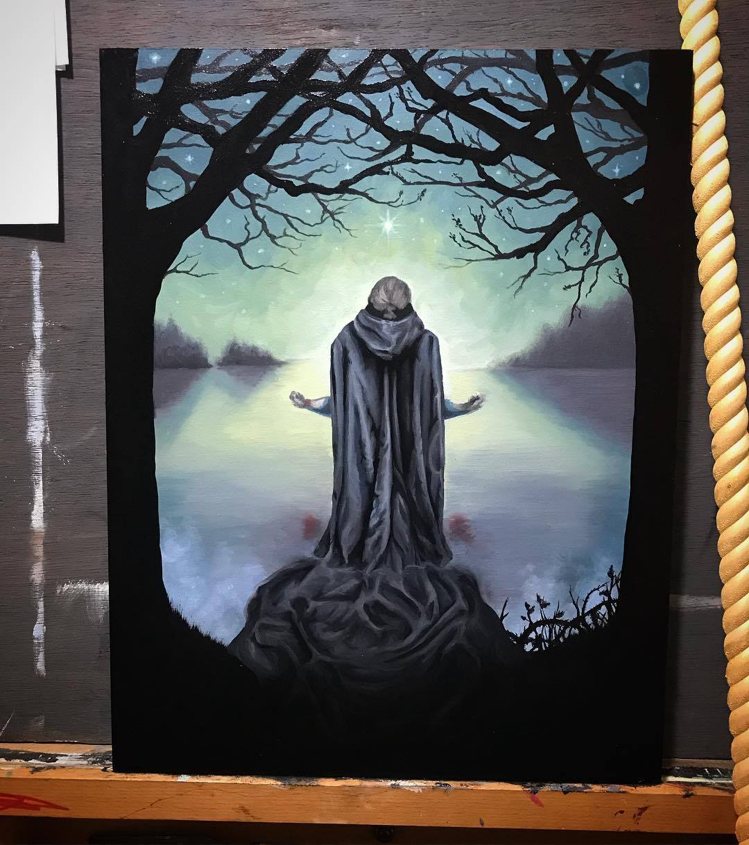 The Promise of Death: A New Illustration in Oils - Wailing Wizard Blog